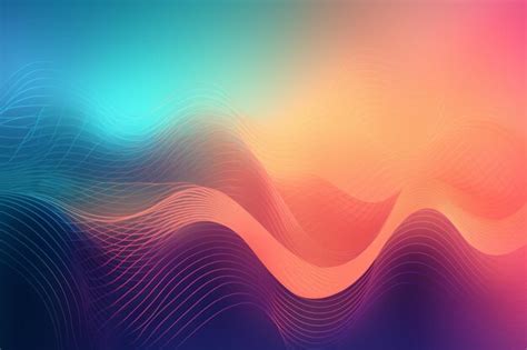 Premium Photo Abstract Wavy Shapes With Gradient Grid Wave Vector Background