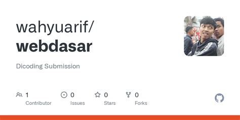 Github Wahyuarif Webdasar Dicoding Submission