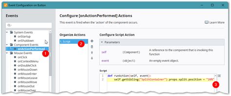 Scripting For Button In Split Container Ignition Inductive
