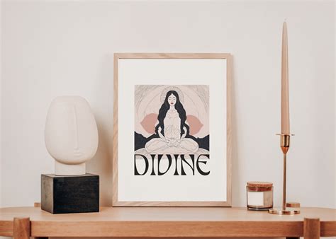 Divine Feminine Wall Art Minimalist Neutral Art Print Spiritual Poster