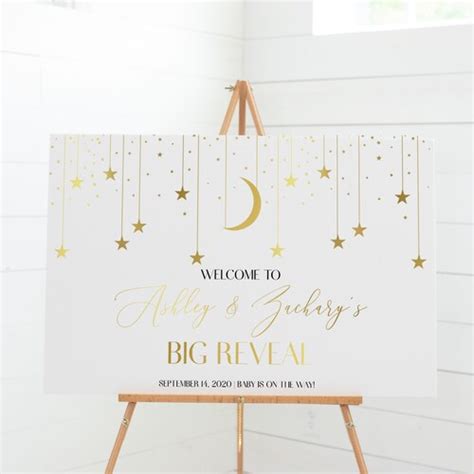 Gender Reveal Sign Gender Reveal Welcome Sign Twinkle Etsy