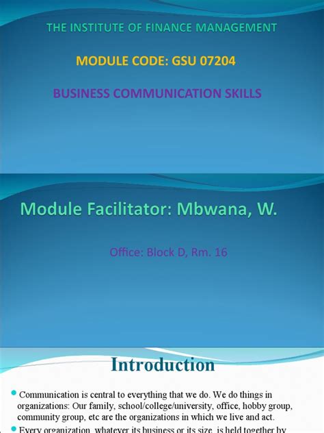 Gsu 07204 Module Code Pdf Nonverbal Communication Communication