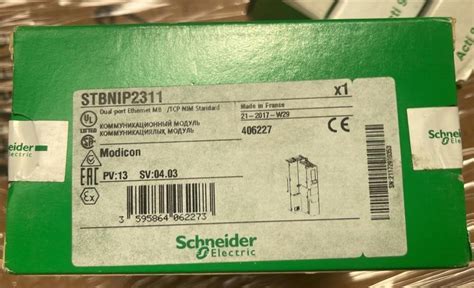 Schneider Electric Stbnip2311 Modicon Dual Port Ethernet Mb Tcp Nim — Voltwerk Handel