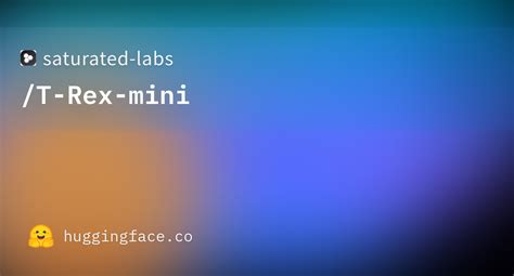 Readme Md Saturated Labs T Rex Mini At Main