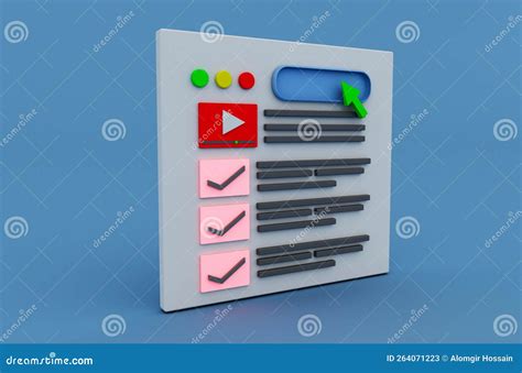 minimal 3d illustration web ui or ux design web page concept web