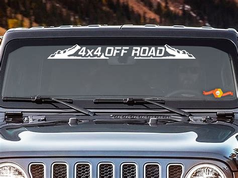 Jeep Wrangler Front Windshield Decals