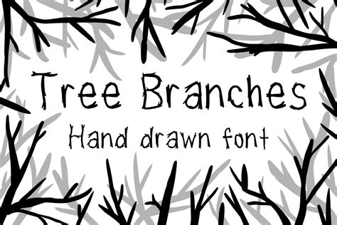 Tree Branches Hand Drawn Font Julie Erin Designs
