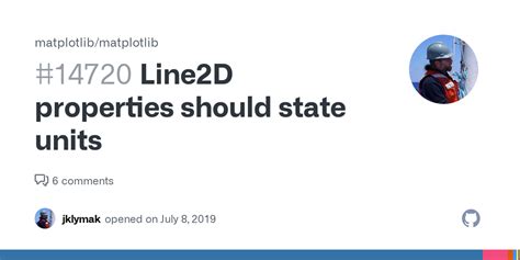 Line2d Properties Should State Units · Issue 14720 · Matplotlib
