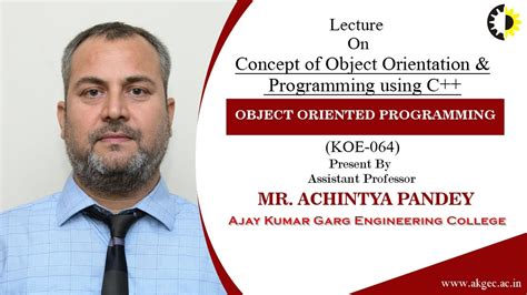 Concept Of Object Orientation And Programming Using C Object