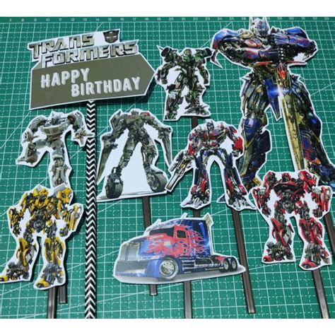 Jual Topper Transformer Robot Topper Happy Birthday Shopee Indonesia