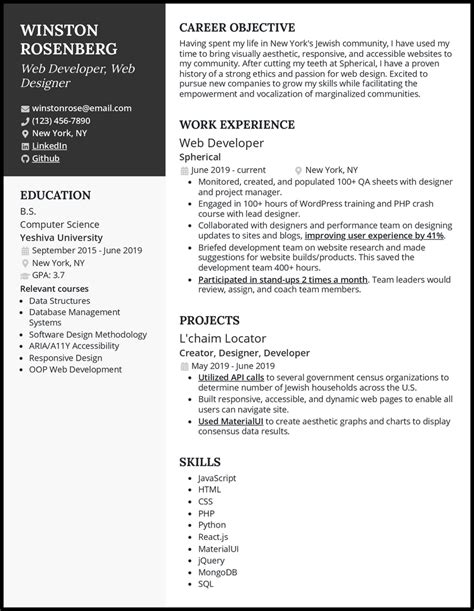 10 Web Developer Resume Examples For 2023 Resume Worded 10 Web