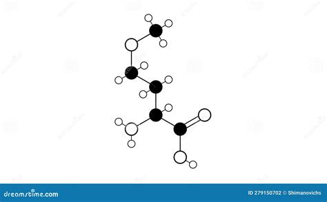 Selenomethionine Molecule Structural Chemical Formula Ball And Stick