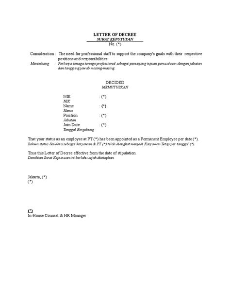 Letter Of Decree Pdf