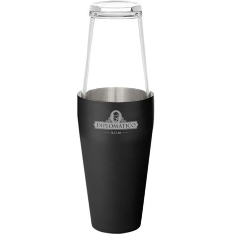 Promotional 26 Oz Glass And Stainless Steel Boston Cocktail Shaker