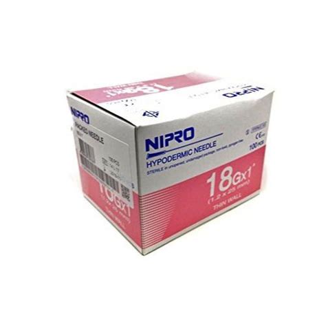 Needle Nipro Hypodermic Sterile Syringe Needles 18G X 1 1 2 X 25mm Box Of 100 TZSupplies Com