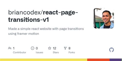 Github Briancodexreact Page Transitions V1 Made A Simple React Website With Page Transitions