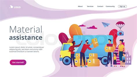 Concept Landing Page Stock Vector Colourbox