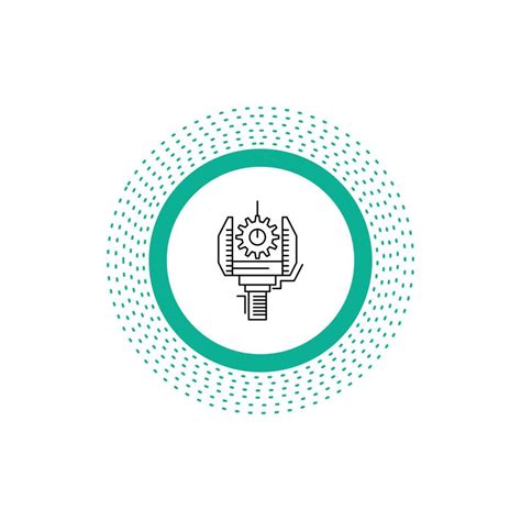 Automation Industry Machine Production Robotics Line Icon Vector