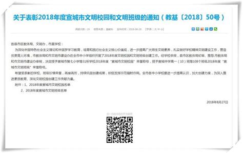 2018年度宣城市文明校園名單出爐快看涇縣哪些上榜 每日頭條
