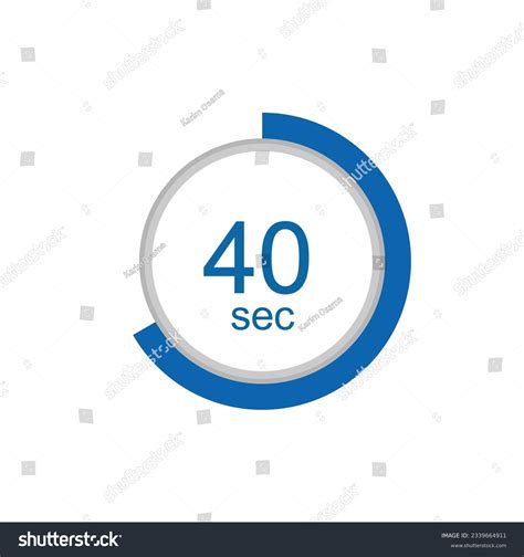 40 Seconds Timer Clock 40 Sec Stock Vector Royalty Free 2339664911 Shutterstock