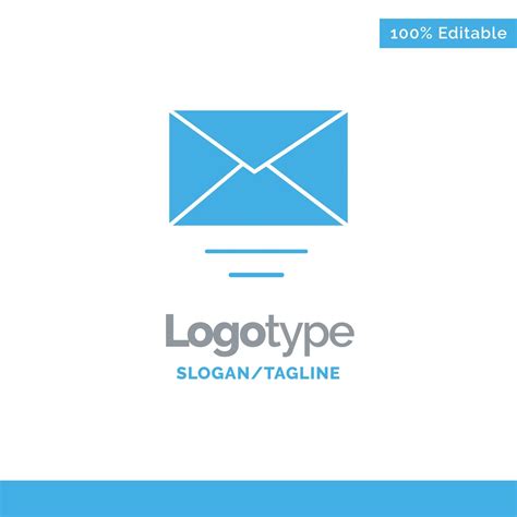 Mail Email Text Blue Solid Logo Template Place For Tagline 15504672