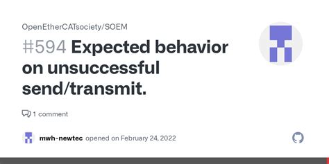 Expected Behavior On Unsuccessful Send Transmit Issue 594