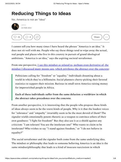 Reducing Things To Ideas Apexs Notes Pdf Social Science Philosophy