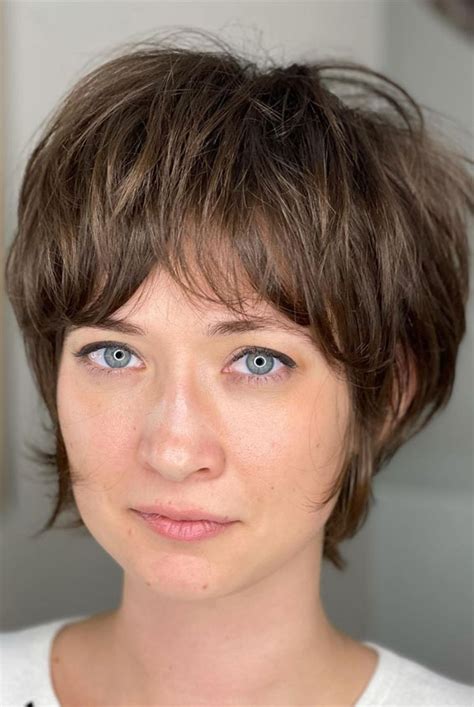 30 Cute Fringe Hairstyles For Your New Look Messy Shaggy Short Cut With Fringe