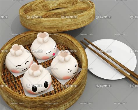 小笼包子卡通 小笼包子 大山谷图库