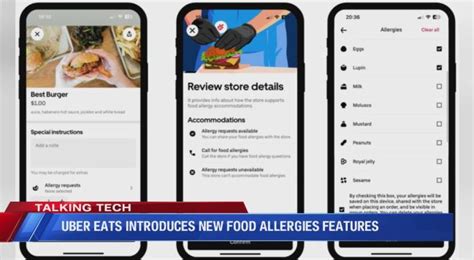 Uber Eats Introduces New Food Allergies Features