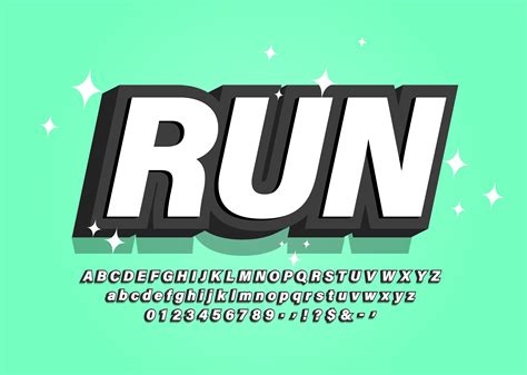 Stylized Bold 3d Font 690932 Vector Art At Vecteezy