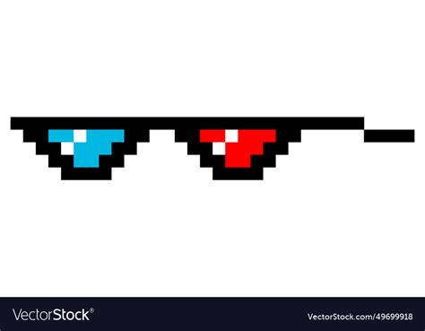 Pixel Glasses Meme Like A Boss Pixelation Vector Image
