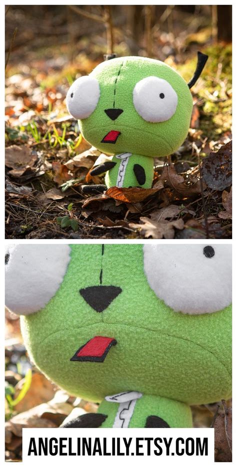 Invader Zim Inspired Gir Plush Invader Zim Gir Handamde Soft Plush 9