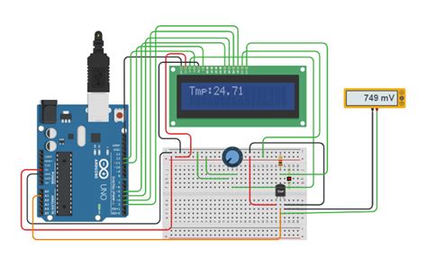 temperature sensor display in tinkercad youtube