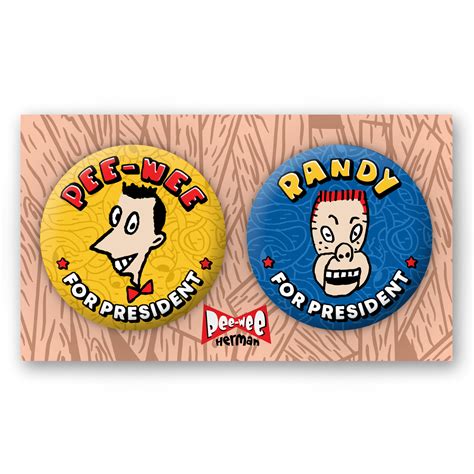 Pee Wee Vs Randy Election Button 2 Pack Pee Wee Herman Store
