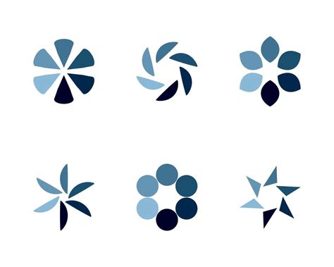 A Set Of Six Different Types Of Flower Shapes 56005738 Vector Art At