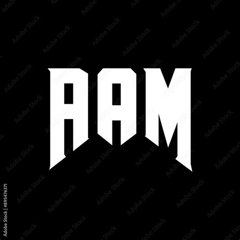 Aam Letter Logo Design For Technology Company Aam Logo Design Black