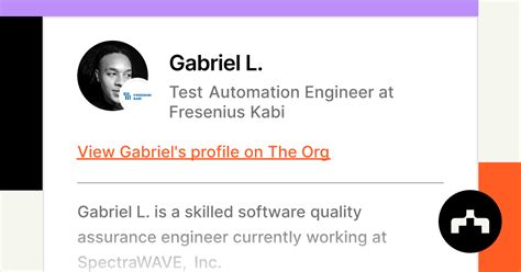 Gabriel L Test Automation Engineer At Fresenius Kabi The Org