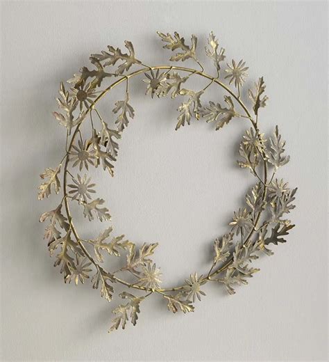 Golden Floral Metal Wreath Artofit