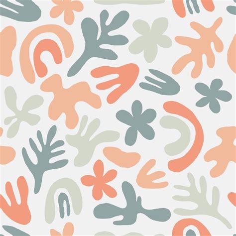 Premium Vector Abstract Plants Flat Vector Seamless Pattern