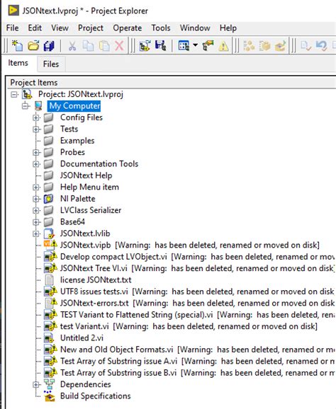 Solved Jsontext Lvproj Has Missing Dependencies After Install Ni