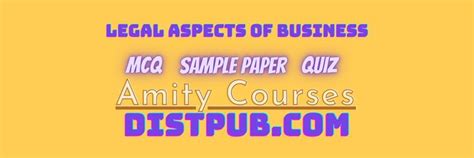 Legal Aspects Of Business Mcq With Answer Plus Exam Quiz And Sample