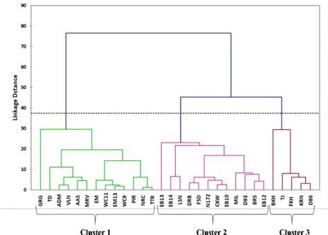Dendrogram Analysis Showing Three Clusters I E Cluster Tolerant