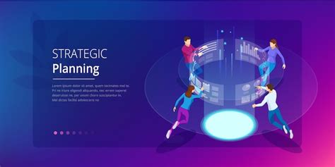 Premium Vector Strategic Business Planning Isometric Business Data