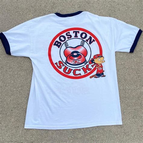 Vintage 90s Ed Edd Eddy Boston Red Socks Boston Sucks Gem