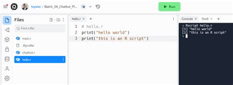 วิธีรัน r script ใน terminal datarockie
