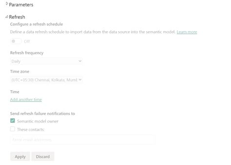 Solved Refresh Schedule Is Disabled In Power Bi Pro Microsoft Fabric Community
