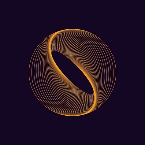 Dynamic Circle Shape Abstract Modern Graphic Element Colorful Linear Waves Design Vector