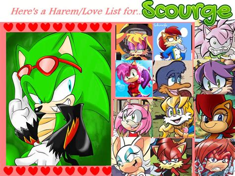 Scourge The Hedgehog Canon Girlfriendsharem By Sonichedgehog02 On