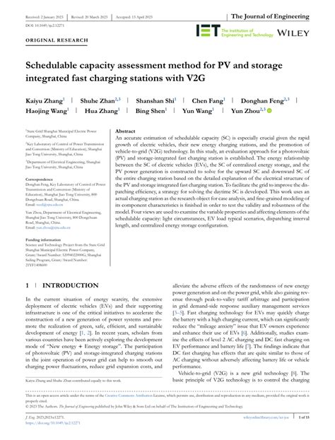 Pdf Schedulable Capacity Assessment Method For Pv And Storage